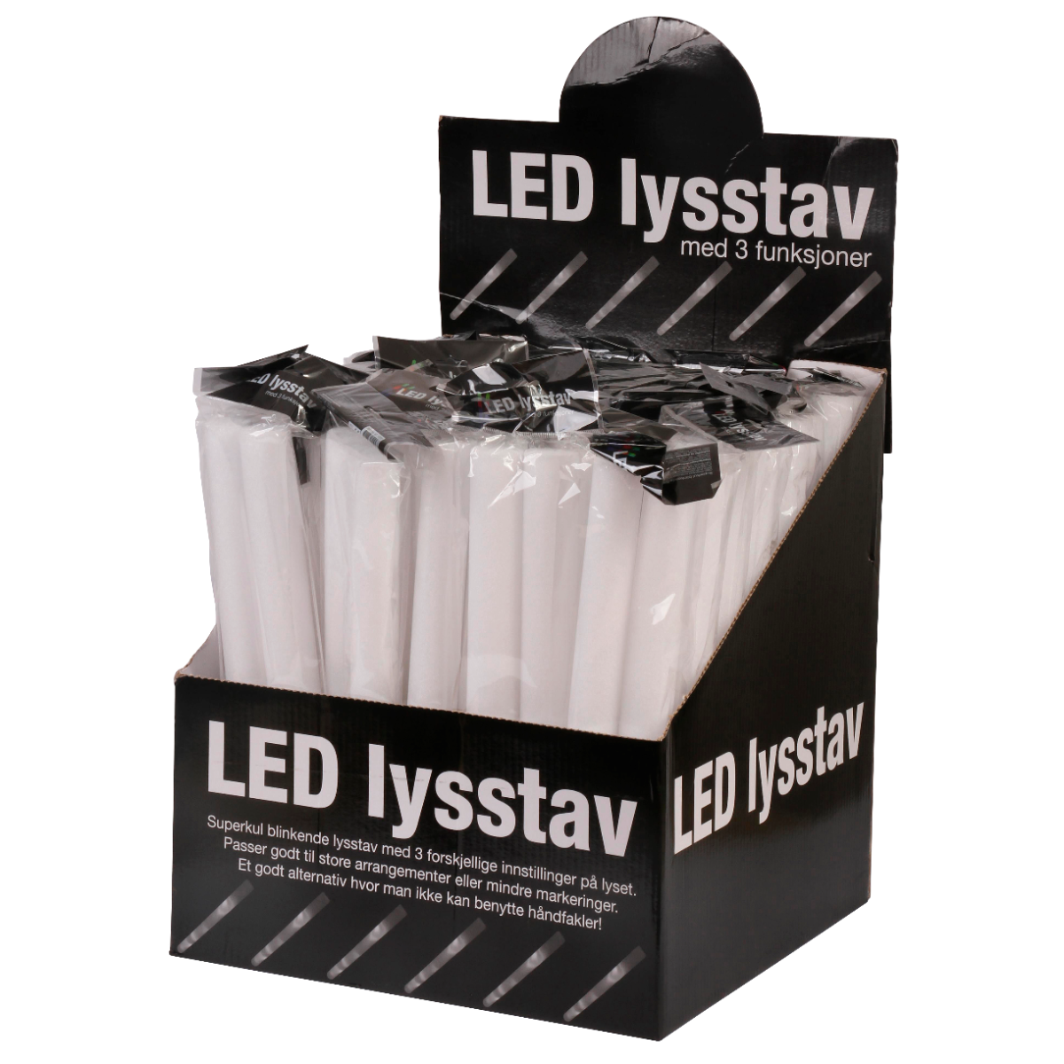 LED Foam Stick 2/pk - Papir & bordbomber - Fyrshoppen.dk